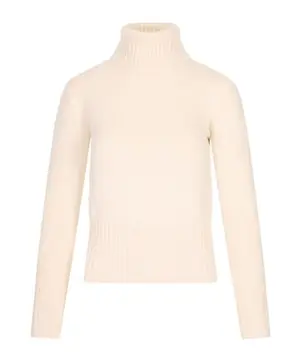 Fedeli Long-sleeved Turtleneck Jumper - White