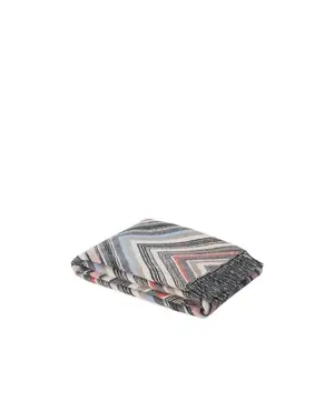 Missoni Zigzag Woven Fringed Edge Blanket - Blackmulticolor