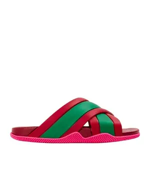 Gucci Solid Color Pool Shoes - Red