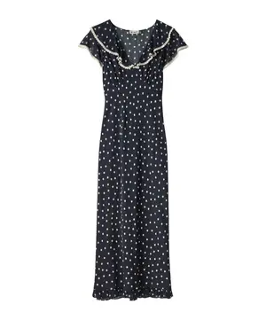 Rixo Printed V-neck Midi Dress - No