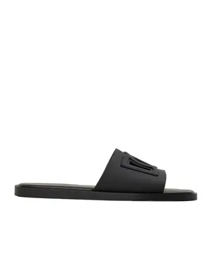 Dolce & Gabbana Solid Color Slippers - Black