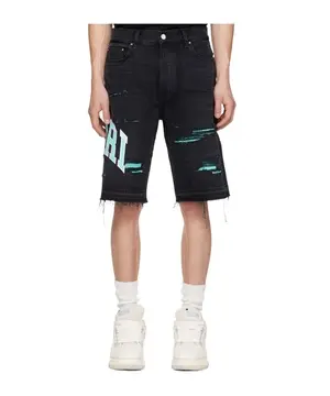Amiri Logo Repair Vintage Denim Shorts