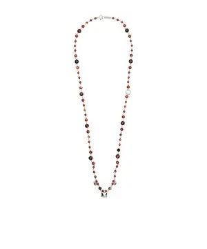 Isabel Marant Étoile Embellished Necklace - Rust/silver