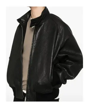 Studio Nicholson Leather Bomber Jacket