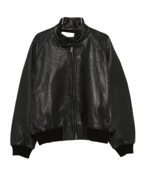 Studio Nicholson Leather Bomber Jacket
