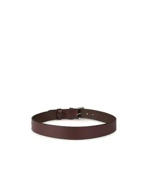 Polo Ralph Lauren Logo Patch Leather Belt - Red
