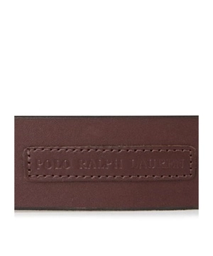 Polo Ralph Lauren Logo Patch Leather Belt - Red