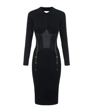 Elisabetta Franchi Knit Bustier Dress