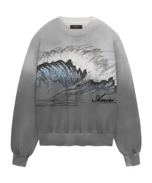 Amiri Wave-print Oversized Sweatshirt
