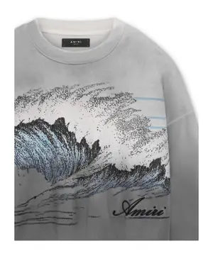 Amiri Wave-print Oversized Sweatshirt