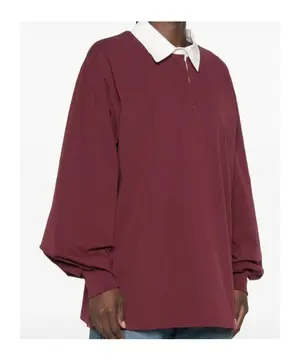 SYSTEM Embroidered-logo Polo Sweater