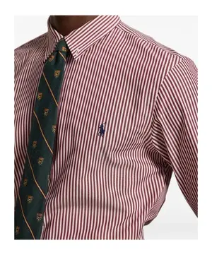 Polo Ralph Lauren All Fit Striped Stretch Poplin Shirt - Pink
