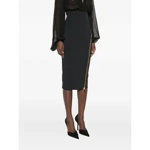 Elisabetta Franchi Skirt In Technical Fabric With Zip
