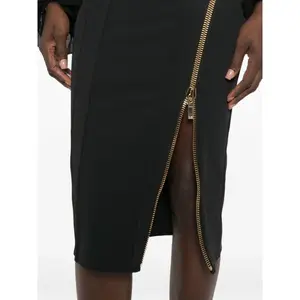 Elisabetta Franchi Skirt In Technical Fabric With Zip