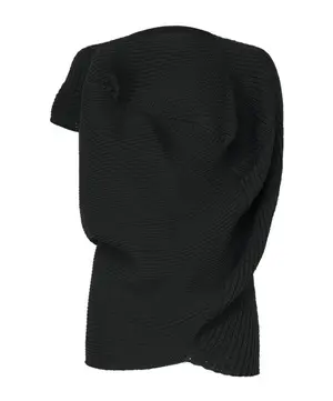 Issey Miyake Asymmetric Ribbed-knit Top