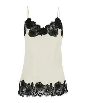 Gold Hawk Marilyn Silk Top - White