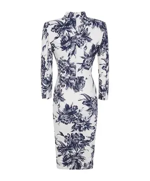 Chiara Boni La Petite Robe Floral Print Long Sleeve Midi Dress