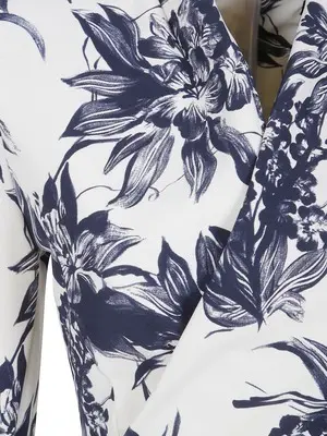 Chiara Boni La Petite Robe Floral Print Long Sleeve Midi Dress