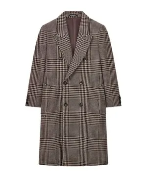Emporio Armani Checked Long Coat