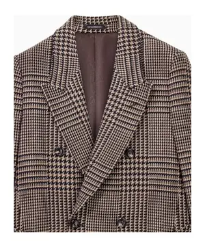 Emporio Armani Checked Long Coat