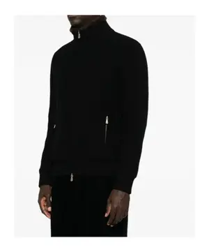 BARBA NAPOLI Ribbed-knit Faux-fur-trim Jacket