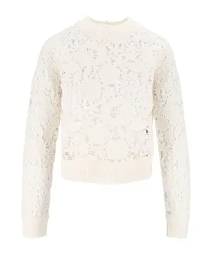 Ermanno Scervino Floral-lace Wool Sweater - No