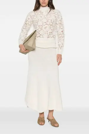 Ermanno Scervino Floral-lace Wool Sweater
