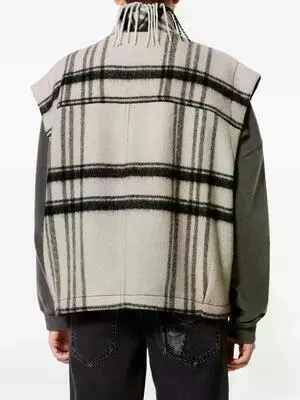 MARANT ETOILE Fringed Checked Vest