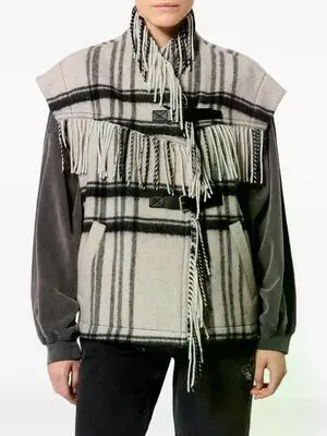 MARANT ETOILE Checked Vest - Neutrals