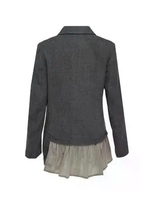 Y’s Ruffled-trim Asymmetric Blazer
