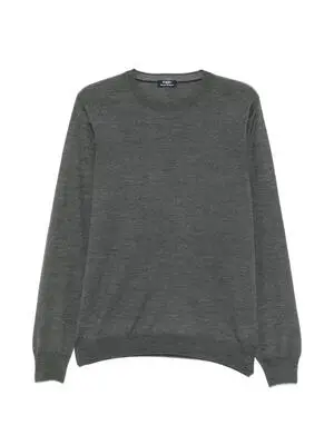 BARBA NAPOLI Crew-neck Long-sleeve Sweater - Grey