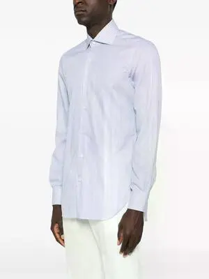 BARBA NAPOLI Vertical-stripe Long-sleeve Shirt