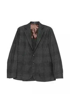 BARBA NAPOLI Checked Blazer - Grey