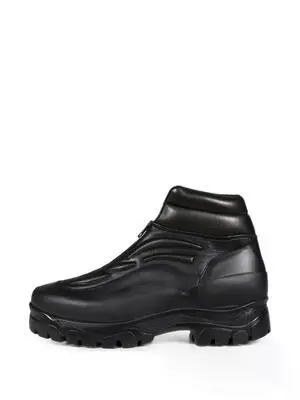 AKME Front-zip Panelled Biker Boots