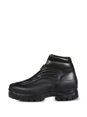 AKME Front-zip Panelled Biker Boots
