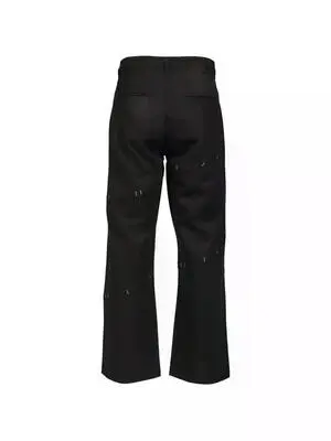 ROCKSTEADY Nail-stitched Straight-leg Trousers - Black