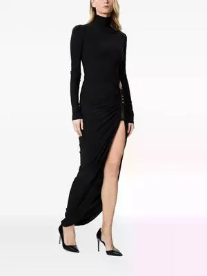 AMAZUIN Cut-out Asymmetrical Maxi Dress