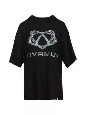 VIVAMUS Logo-print T-shirt - Black