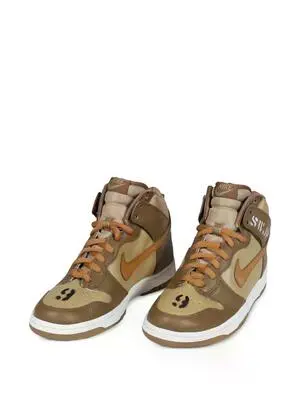 SWJP X Nike Dunk High Stencil-print Sneakers