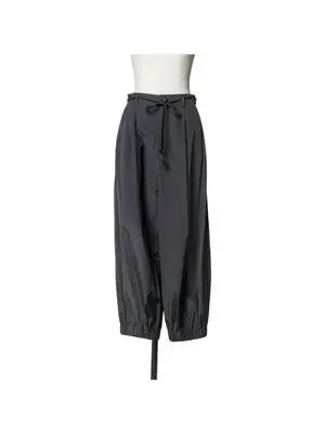 MULLER OF YOSHIOKUBO Tucked Rope-belt Trousers - Black