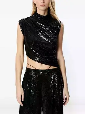 AMAZUIN Sequin-embroidered Cut-out Jumpsuit