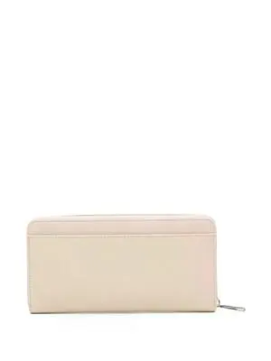 AGNES B. Leather Round-zip Long Wallet