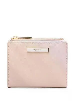 AGNES B. Leather Wallet - Neutrals