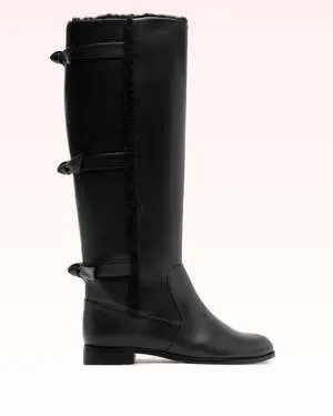 ALEXANDRE BIRMAN Lolita Tall Boot Flat - Black