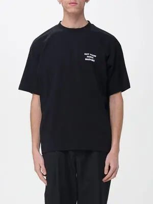 Drole De Monsieur Cotton T-shirt With Logo Print And Dropped Shoulders - Black