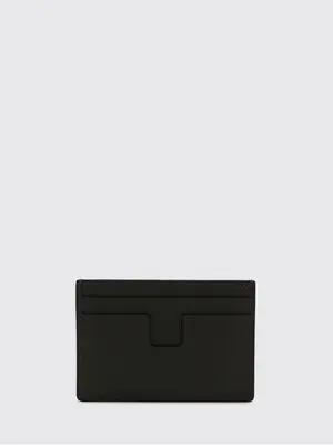 TOM FORD Laminated Logo Hammered Calfskin Card Holder