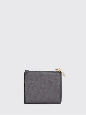COCCINELLE Bifold Wallet In Pebbled Leather With Multi Stripes - Blue