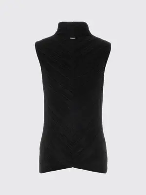 Calvin Klein Sleeveless Mock Neck Top With Ruched Design And Asymmetrical Hem