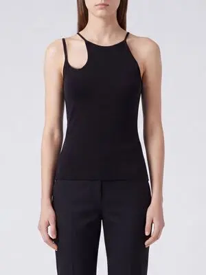 Alexander McQueen Cut-out Viscose Top With Off-the-shoulder Design - Black