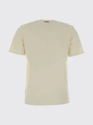 Michael Kors Cotton Crewneck T-shirt With Contrasting Front Logo - Ivory